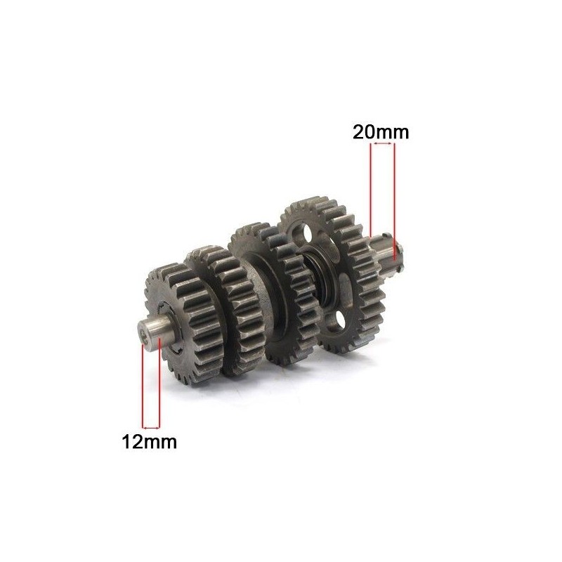 Pit bike Gear - countershaft LIFAN - 115mm ø12mm ø20mm Dirt Bike Mini ...